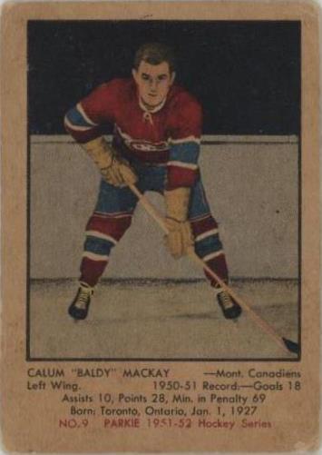 1951-52 Parkhurst - #9 Calum MacKay (RC) for sale online | eBay