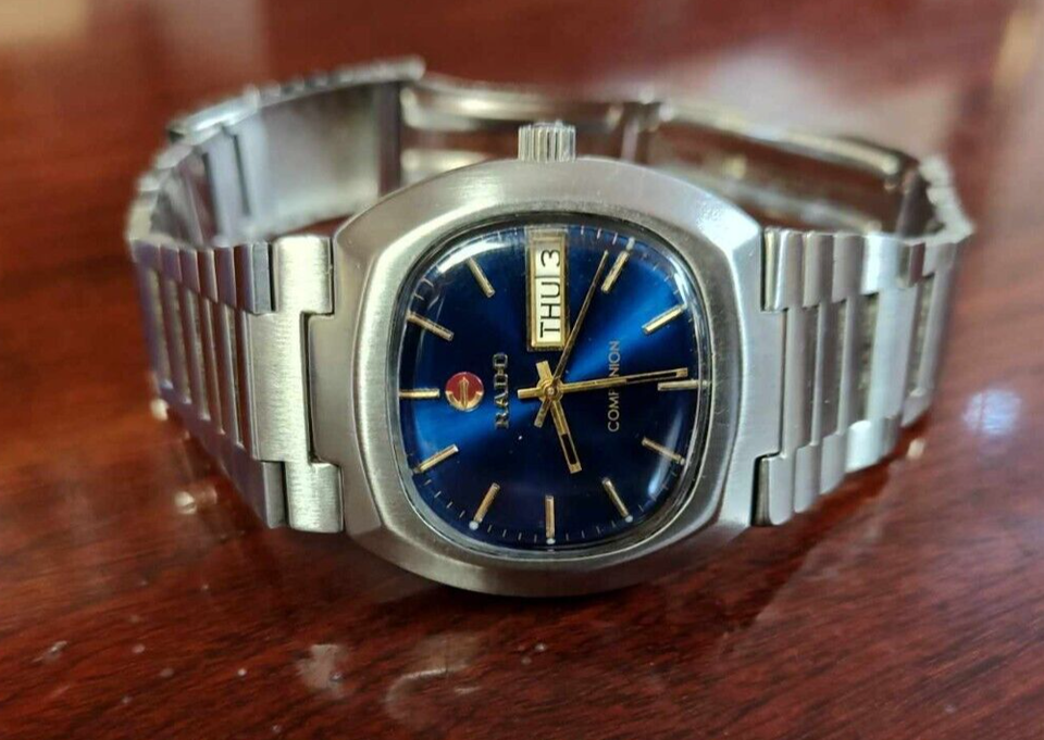 RADO BLUE COMPANION DAY/DATE AUTOMATIC VINTAGE WATCH (RESTORED AND ...
