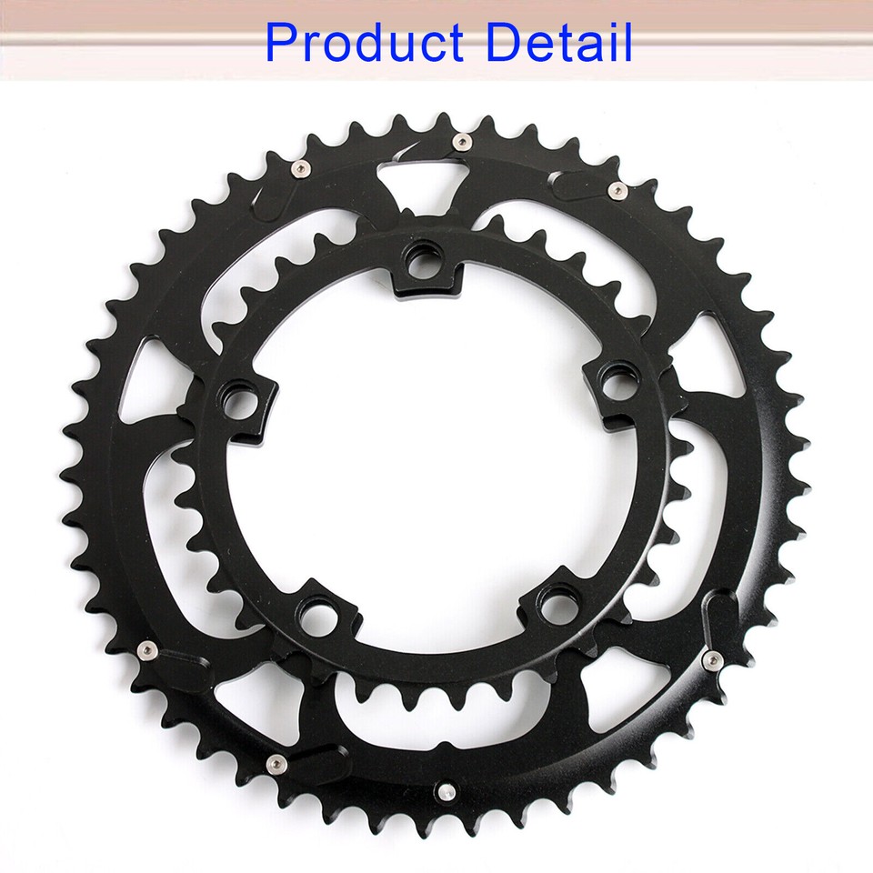 110BCD 34T-53T Road Bicycle Chainring Double Tooth Chain Ring Aluminum ...