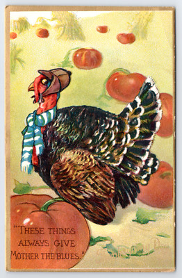 Raphael Tuck Thanksgiving Postcard Anthropomorphic Turkey Wearing ...