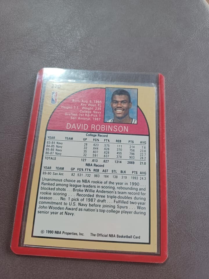 1990 NBA Hoops David Robinson Rookie of the Year #270 | eBay