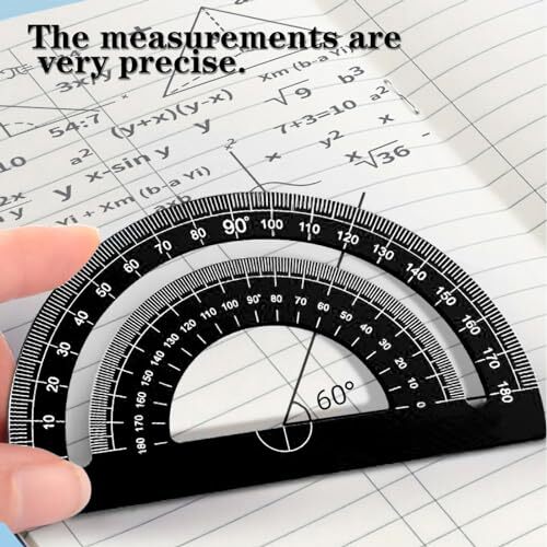 4 Pieces Triangular Scale Ruler Set, Metal Protractor, Aluminum Ruler ...