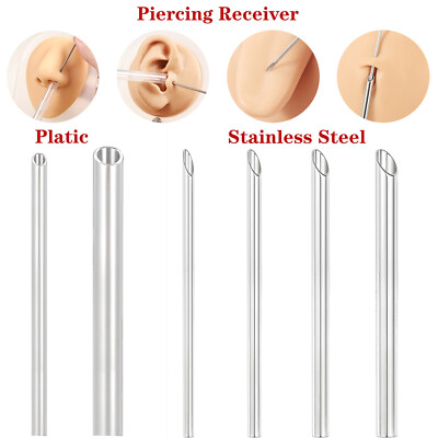 Plastic/Stainless Steel Piercing Receiver for Ear Nose Lip Belly Tongue ...