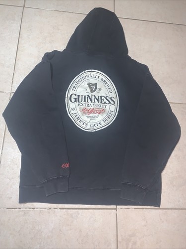 Black Guinness Beer Official Merchandise Hoodie Sweatshirt Size Medium ...