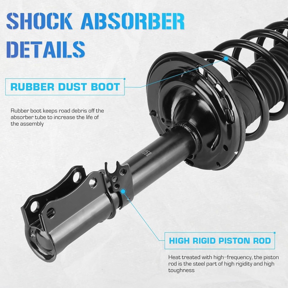 4x Front and Rear Complete Strut Assemblies for Toyota Camry Avalon ...