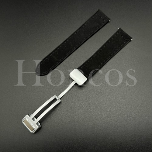20 22 MM Leather Watch Band Strap S Magnetic Folding Clasp Fits Michele ...