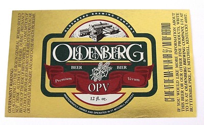 Oldenberg Brewing OLDENBERG OPV beer label KY 12oz Var. #3 | eBay