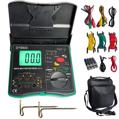 Digital Resistance Meter Ground Earth Insulation Tester 0.01 to 2000 ...