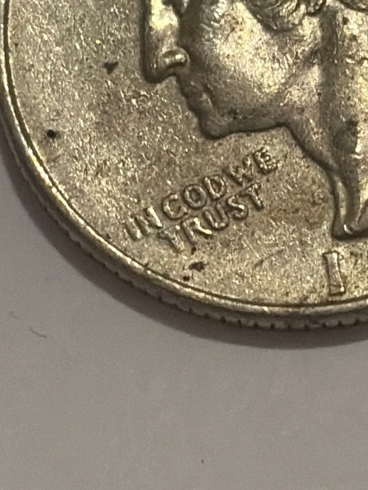 RARE 1998 Quarter P IN COD WE TRUST, Struck, Dark Toning, Errors Coin ...