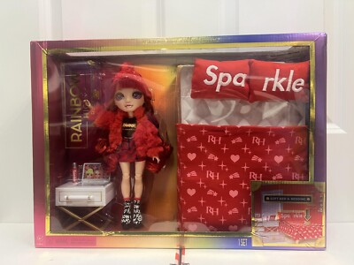 Rainbow High Ruby & Dorm Room Playset Bundle - Sparkle - New | eBay