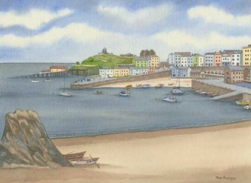 Tenby Harbour - Watercolour Painting - Tony Paultyn | eBay UK