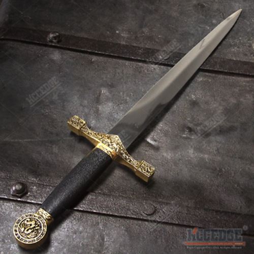 15.5" Medieval Excalibur Dagger Letter Opener Dragon Engraved Handle ...
