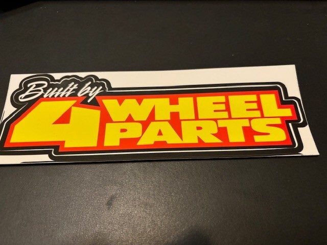 4WP 4 Wheel Parts BUILT BY Custom OEM Sticker Decal 8X2.5 | eBay