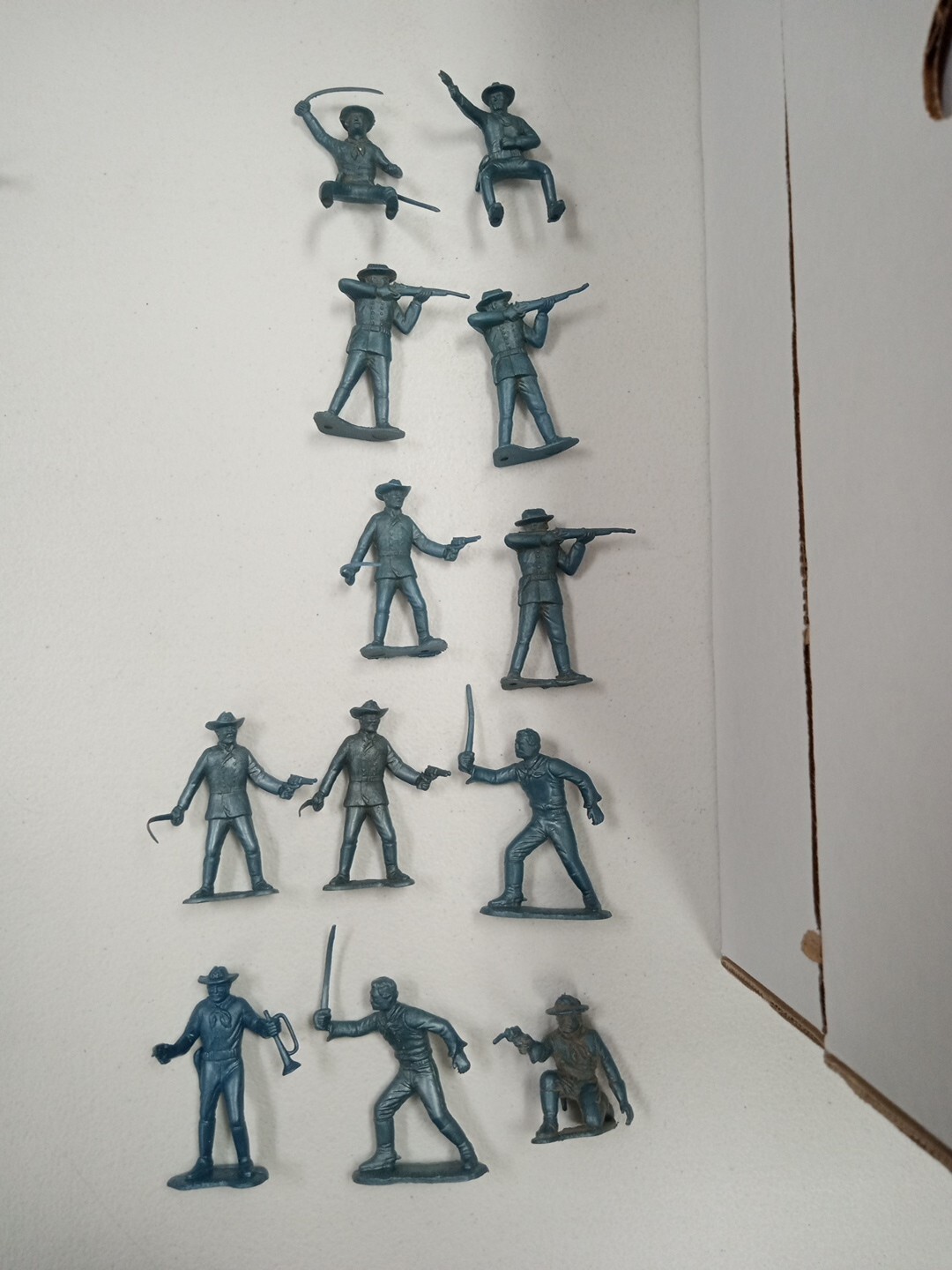 Marx 60mm Metallic Blue Soldier from Rin Tin Tin Fort Apache Playset ...