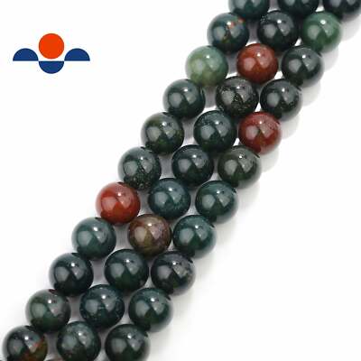 Natural Indian Bloodstone Smooth Round Beads 4mm 6mm 8mm 10mm 12mm 15.5 ...