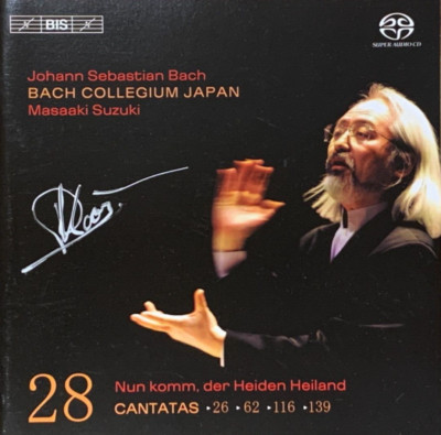 Signed by PETER KOOIJ Bach Cantatas Vol.28 Masaaki Suzuki BIS SACD 1451 ...