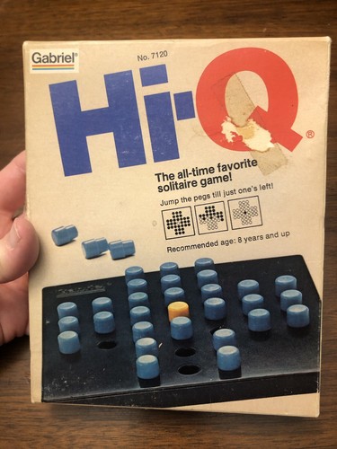 Vintage 1978 HI-Q Gabriel #7120 Solitaire Game Pegs Original Box ...