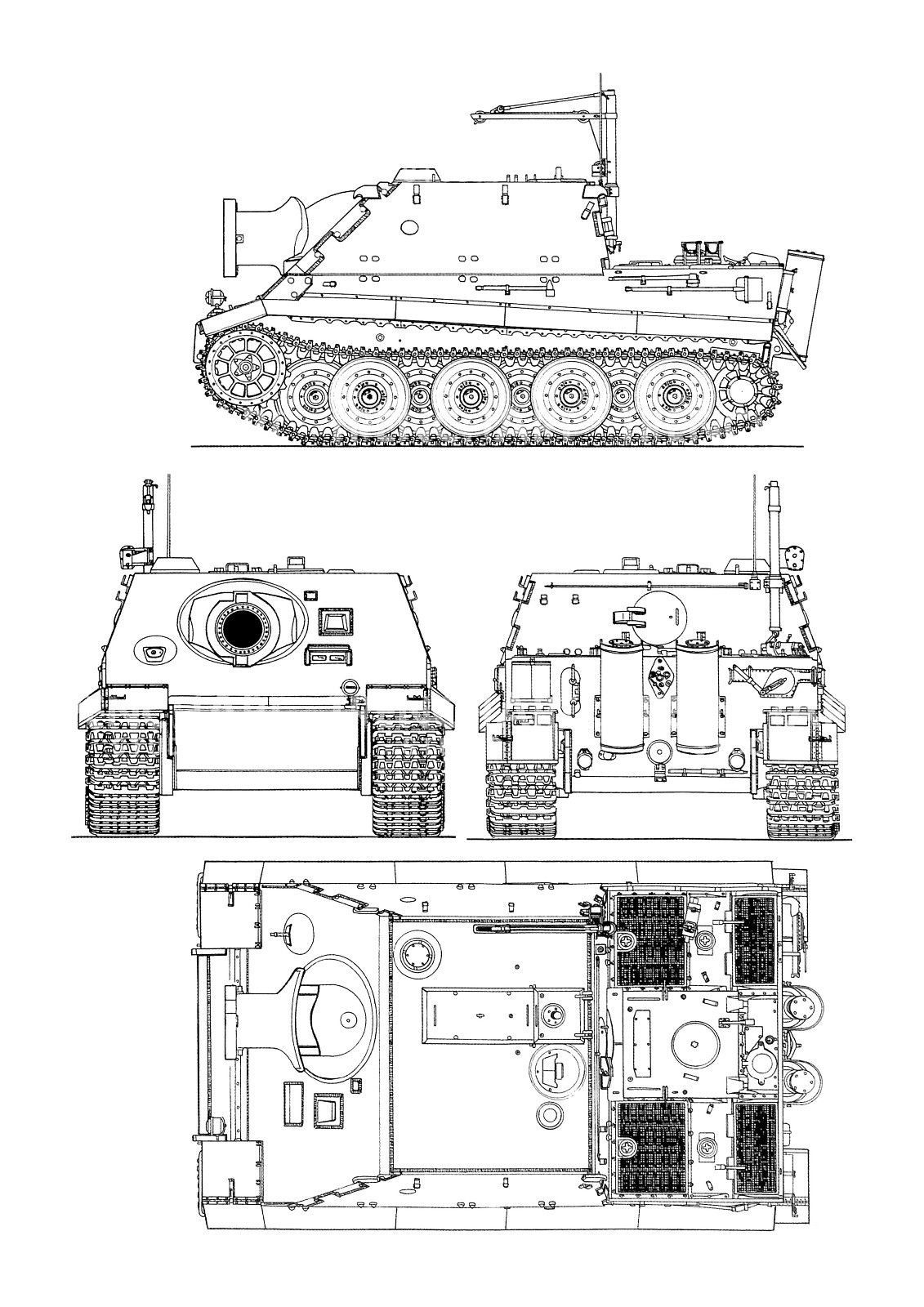 Poster Sturmtiger german assault gun WW2 drawing blueprint armor patent ...