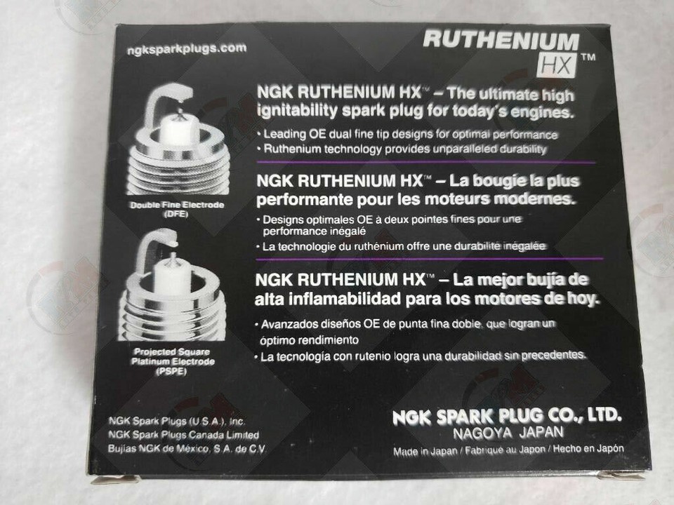 NGK RUTHENIUM HX Spark Plugs LTR6BHX 90495 Set of 4 for Ford TURBO ...