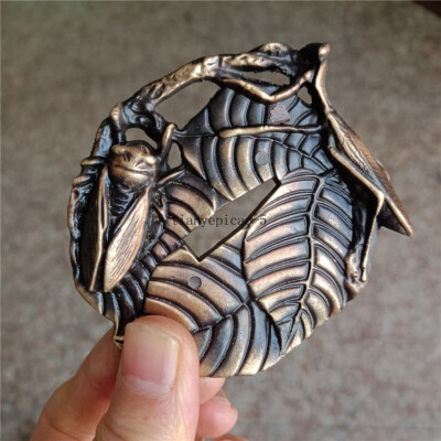Brass praying mantis and cicada Tsuba For Japanese Sword Samurai Katana ...
