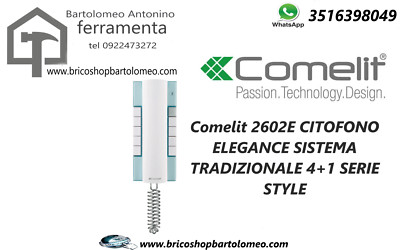 Comelit 2602E CITOFONO ELEGANCE SISTEMA TRADIZIONALE 4+1 SERIE STYLE | eBay