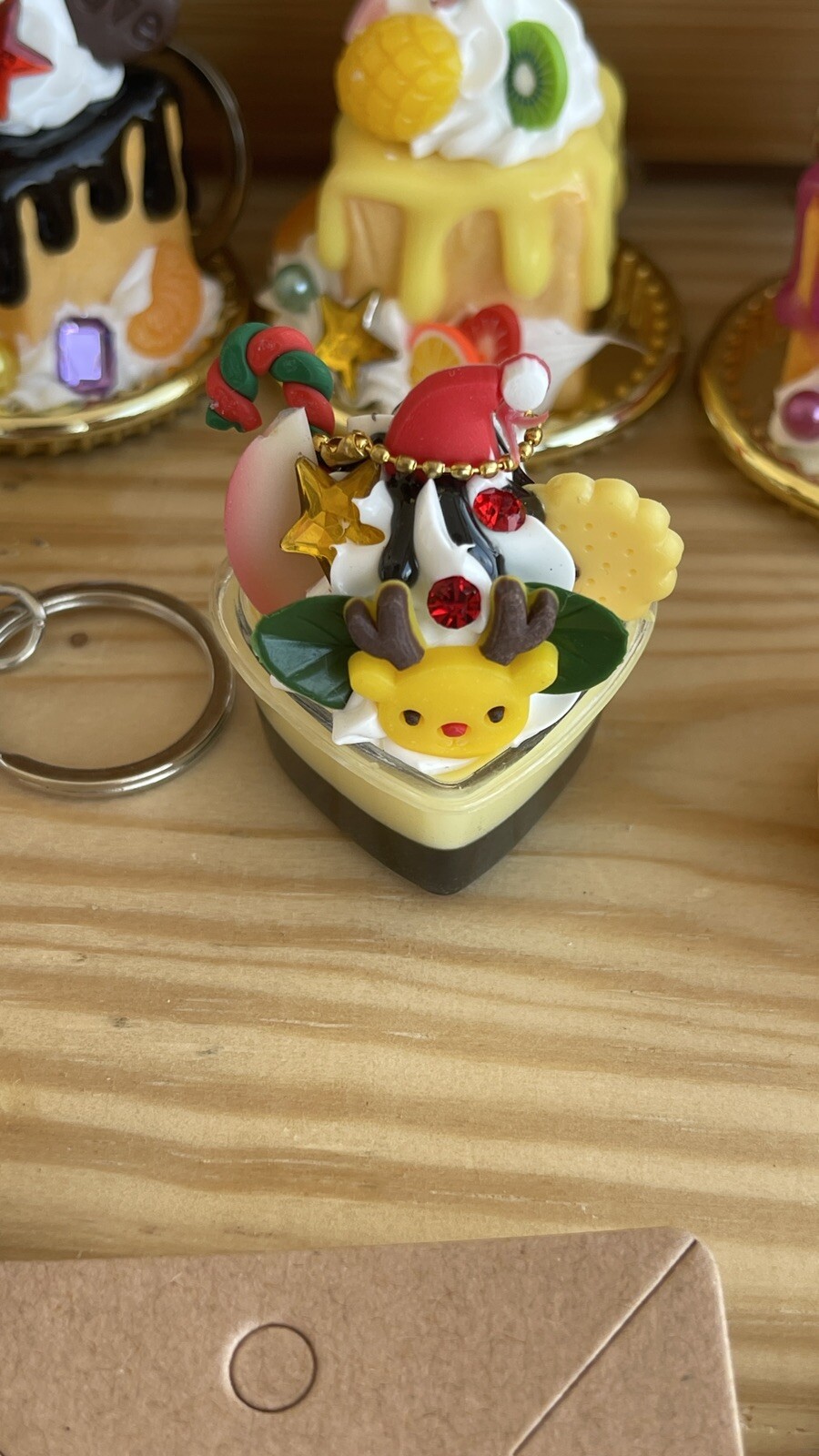 Cute Cake Miniature Ice Cream Sundae Smoothie Keychain Bag Charm US ...