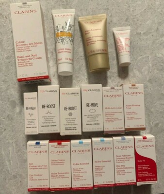 NIB Clarins Travel Size Samples: Eye Serum, Self Tanning, Lip, Hand ...