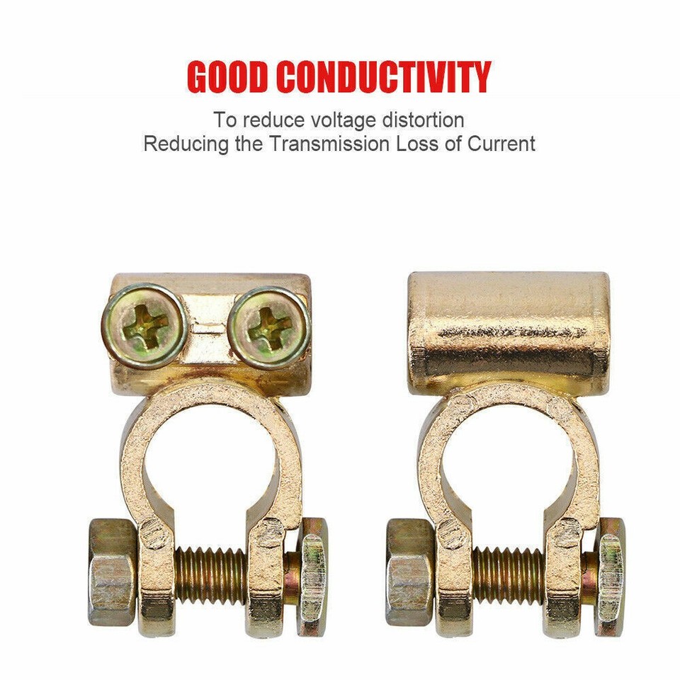 2Pcs 12V Leisure Battery Terminals Connectors Clamps Car Van Motorhome ...