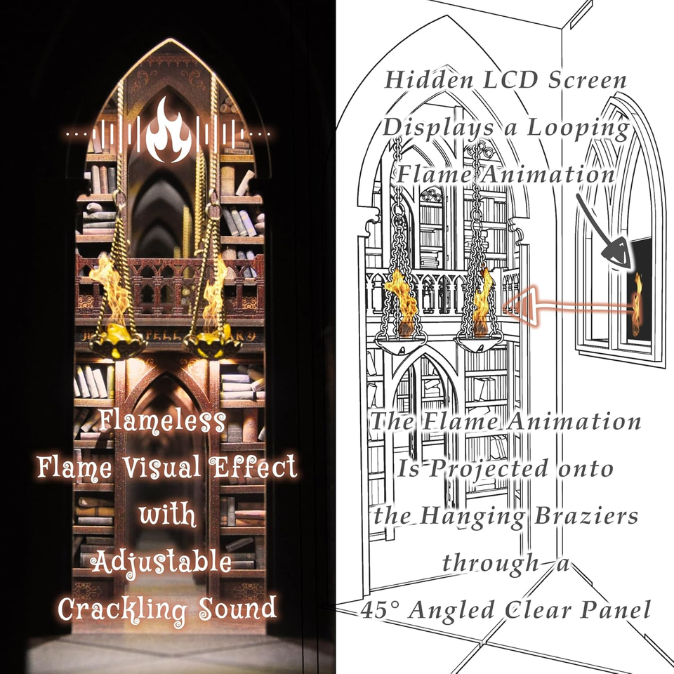 DIY Book Nook Kit for Adults, Infinite Magicspell Library Booknook with ...