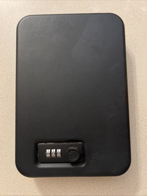 Pistol Safe Portable Travel Gun SafeHandgun Lock Box Gun Safes | eBay