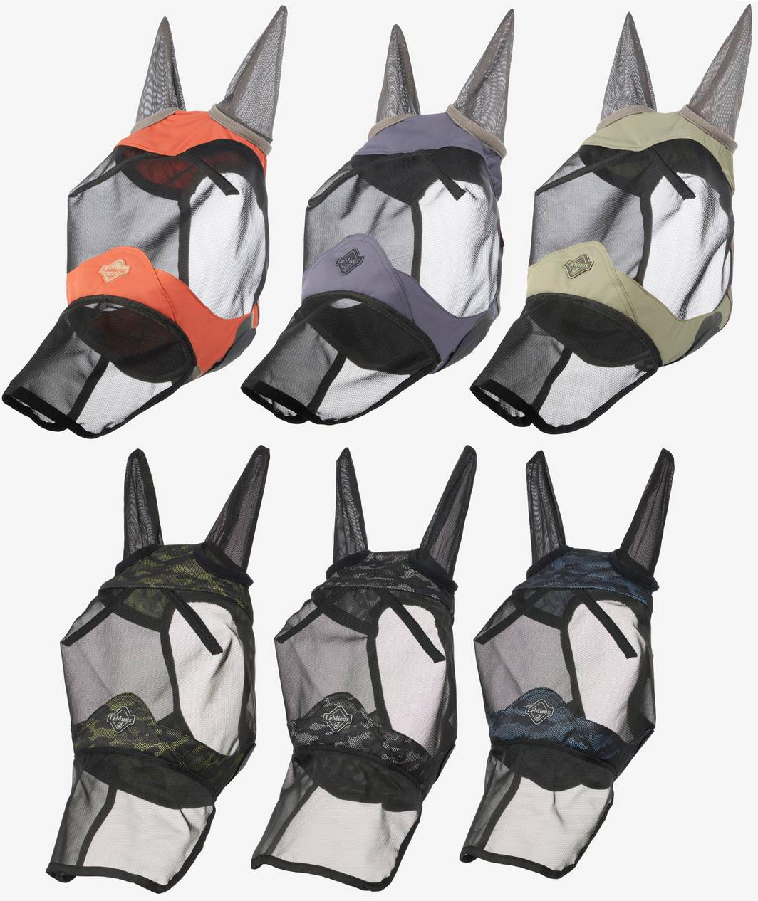 LeMieux Visor-Tek Full Face Turnout Field Fly Mask Ears & Nose ...