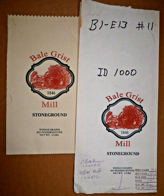 Vintage Sack Paper & Cloth Bags - BALE GRIST MILL, STOMNE GROUND, ST ...