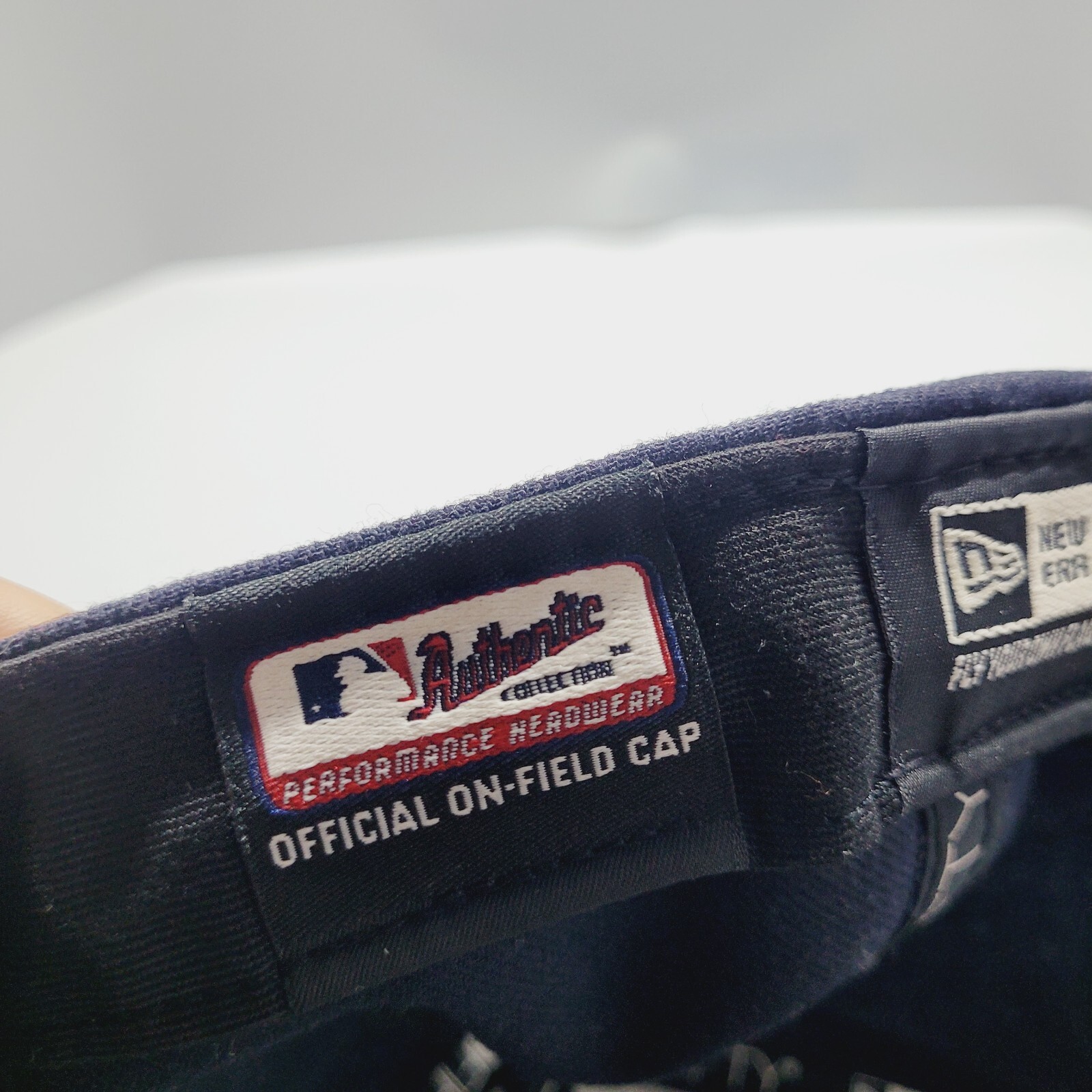 New York Yankees Hat Fitted Mens 8 Blue White Plain Logo MLB Baseball ...