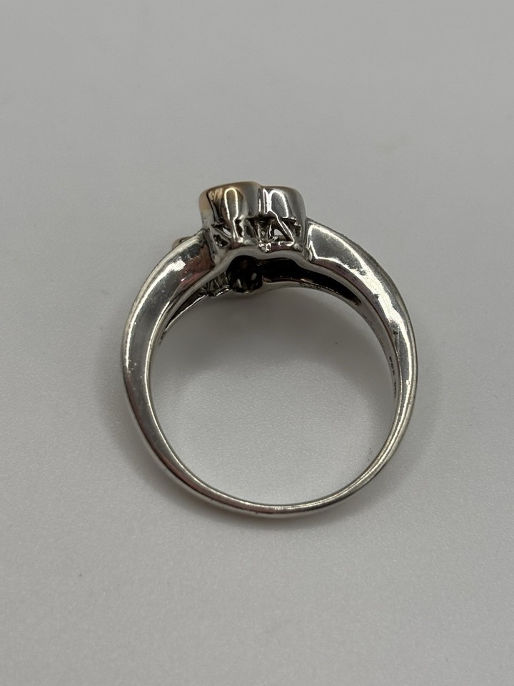 Jane Seymour JWBR Open Hearts Diamond Sterling Silver 925 & 14k Gold ...