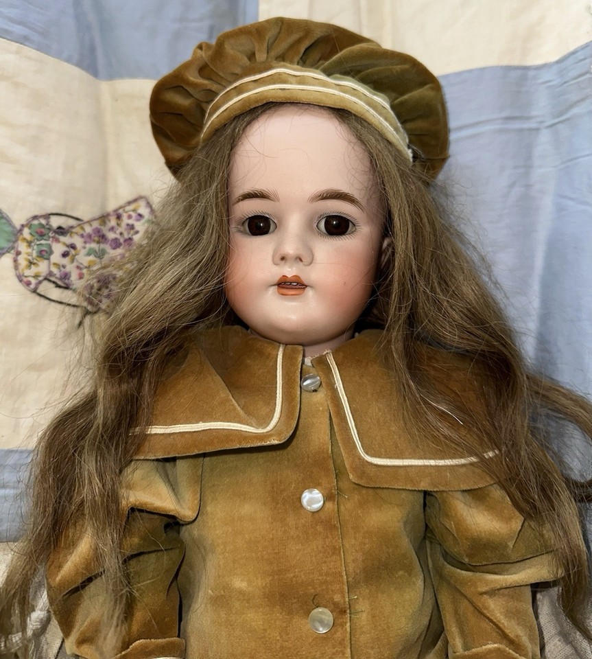 Antique 21” German 99 DEP Handwerck Doll With Great Outfit And Human ...