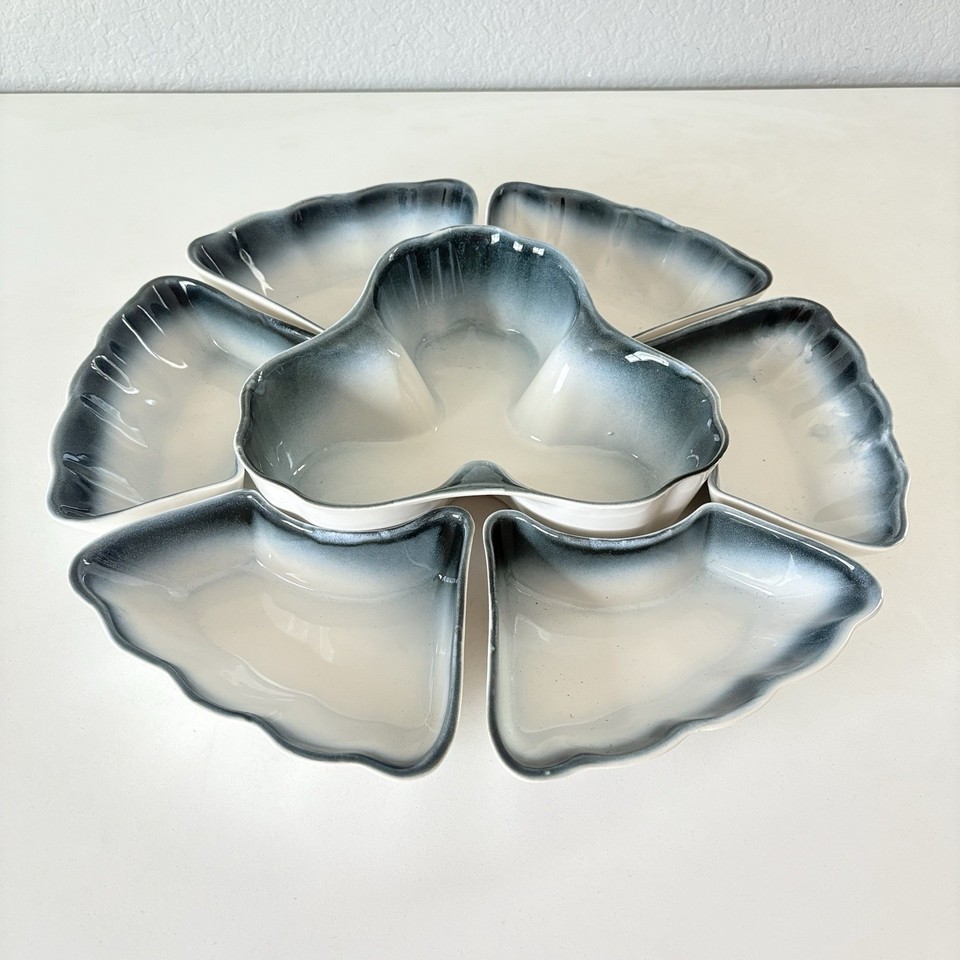 Vintage 50s USA Rio Grande Ware Antipasto Platter Chip & Dip Dish 7pc ...