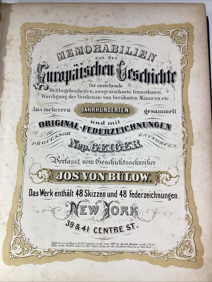 Germany Prussia King Frederick Art Print 1860 Antique Pen Ink Fine Art ...