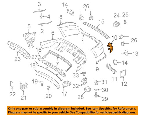 MERCEDES OEM 10-12 GL350-Bumper Trim-Reflector Right 1648201074 | eBay