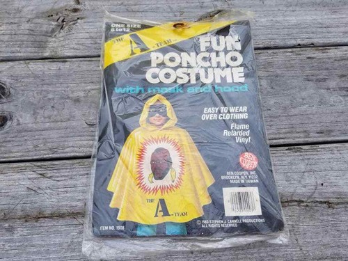 Vintage Ben Cooper A-Team Fun Poncho Costume With Mask & Hood Mr. T B.A ...