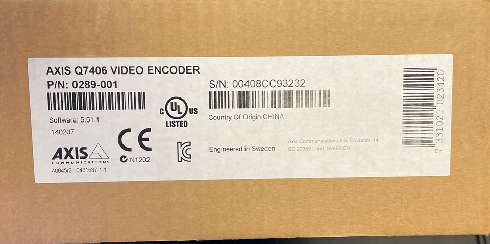 Axis Q7406 Video Encoder (New) | eBay