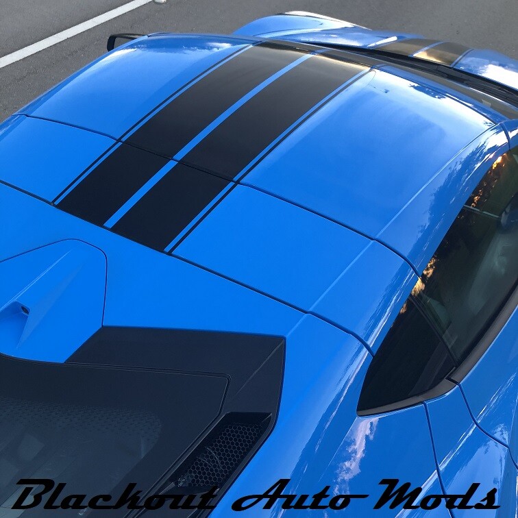 2020-2023 C8 Corvette Coupe Racing Stripe Kit 2 - C8R Type Graphics ...