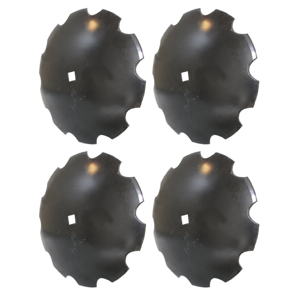4 Pack Disc Harrow Blade 20" Notched Fits 1 1/8" Square Axle Fits Many ...