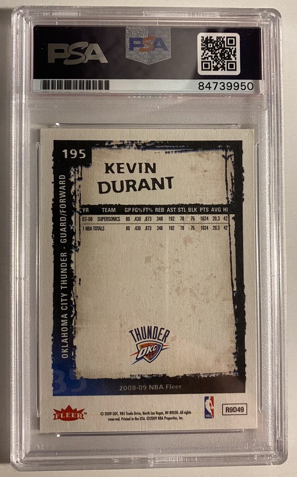 NBA kevin durant auto card PSA 10 sonics | eBay