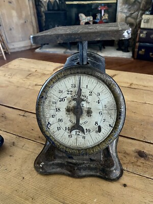 Antique Primitive Country Farmhouse 1898 National Family Scale Rust ...