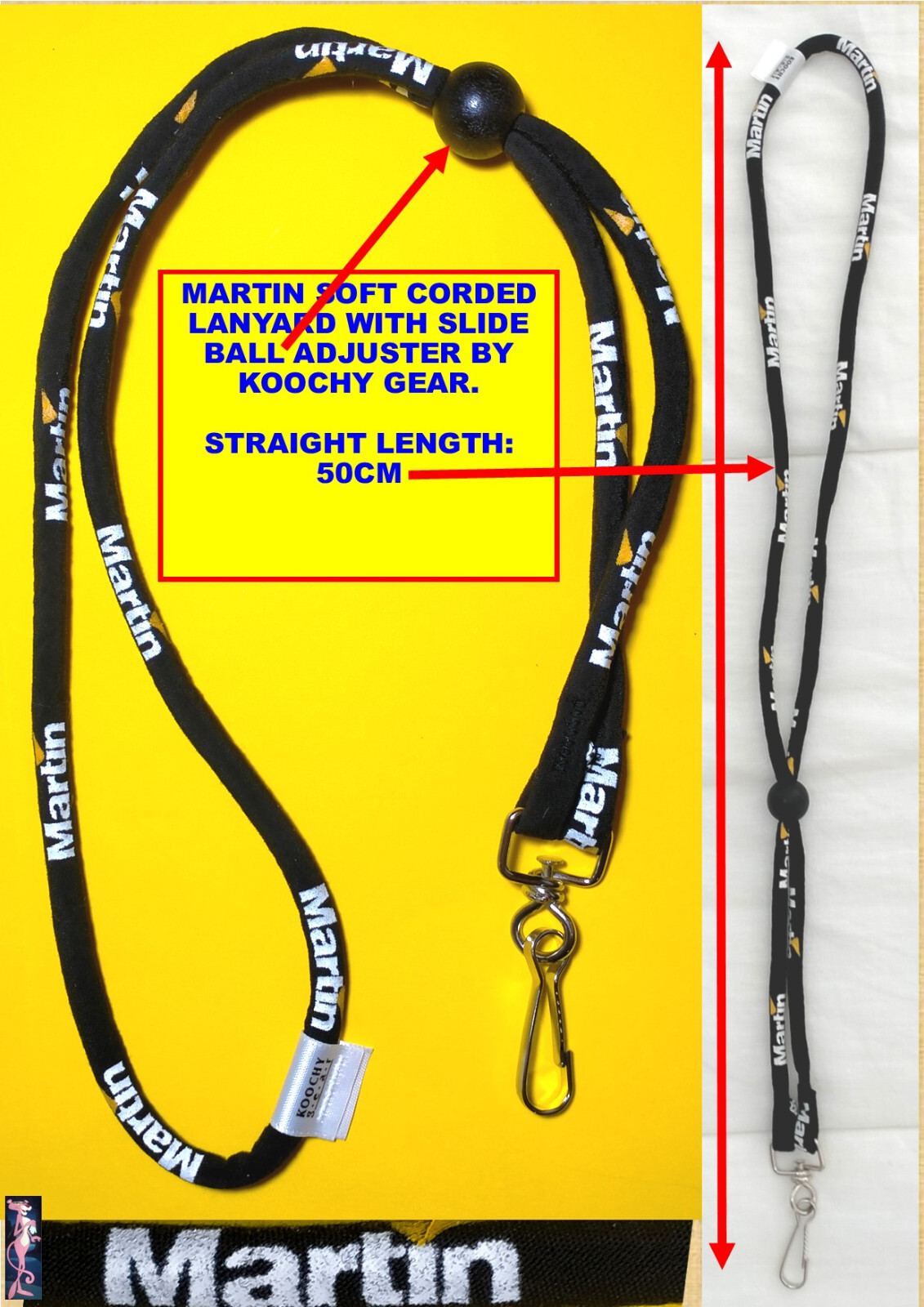 4 x NEW 50cm SOFT CORD MARTIN LANYARD WITH SLIDING BALL ADJUSTER | eBay