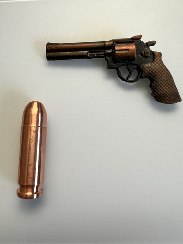 1 oz Copper Bullet .45 Cal + Copper Handgun | Collectible Bullion Set ...