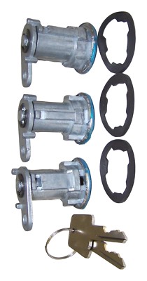 Door Lock Cylinder Set of 3 for Jeep CJ Wrangler YJ Cherokee XJ 84-90 ...