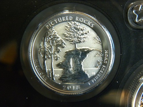 2018 S SILVER REVERSE PROOF WASHINGTON QUARTER PICTURED ROCKS FRESH ...