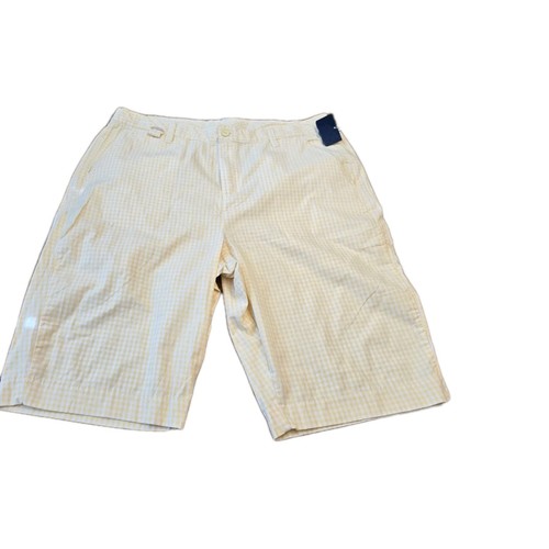 Basic Editions Yellow White Check Womens XL Shorts New With Tags | eBay