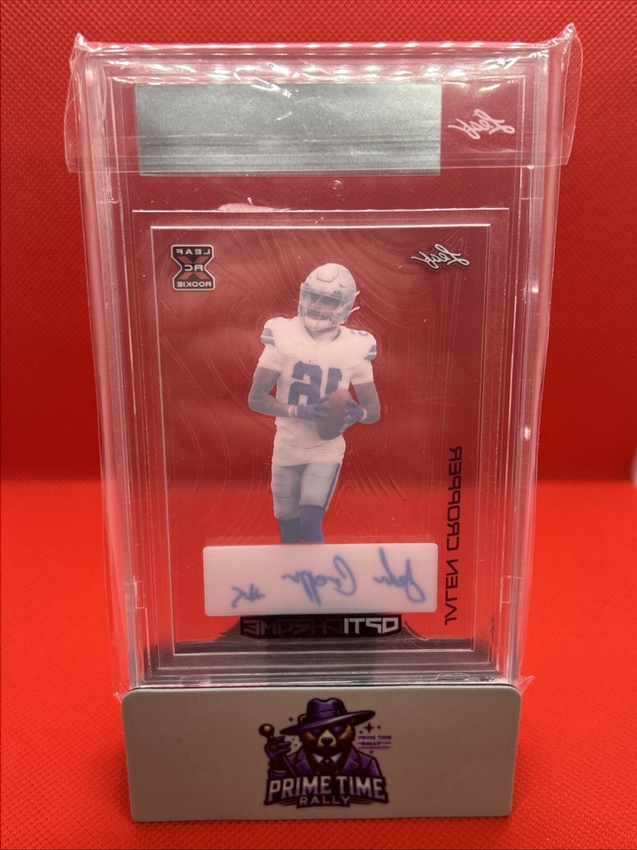 2023 Leaf Eclectic Optichrome Jalen Cropper RC Auto 1/1 Dallas Cowboys ...